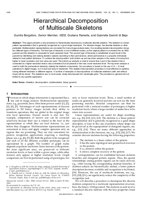 (PDF) Hierarchical decomposition of multiscale skeletons