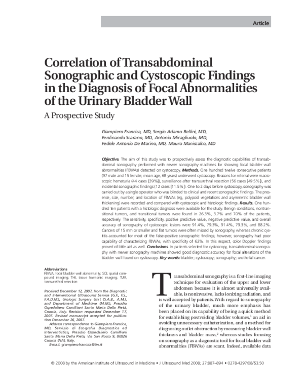 (PDF) Correlation of Transabdominal Sonographic and Cystoscopic ...