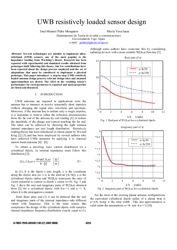 (PDF) UWB resistively loaded sensor design
