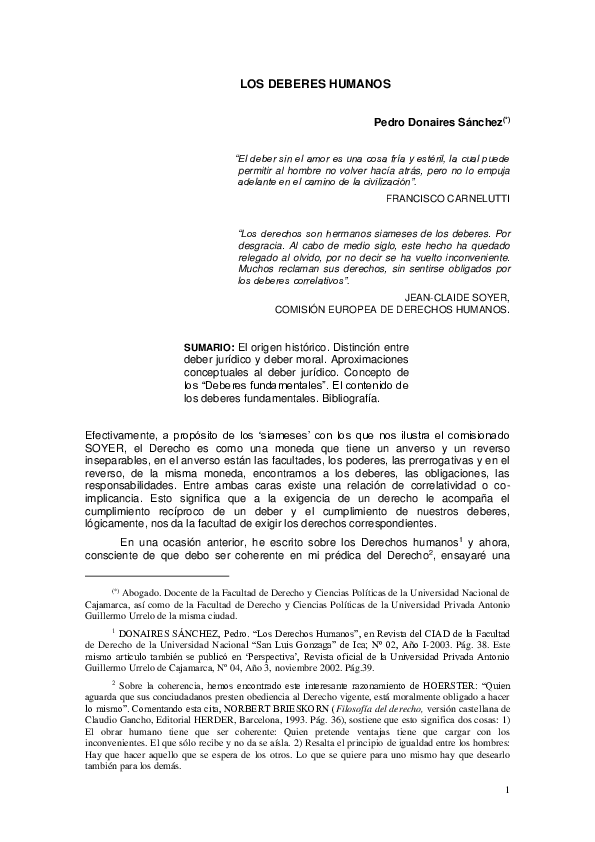 (PDF) Los deberes humanos