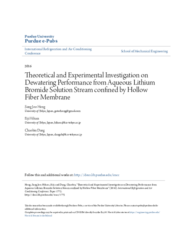 (PDF) Theoretical and Experimental Investigation on Dewatering ...
