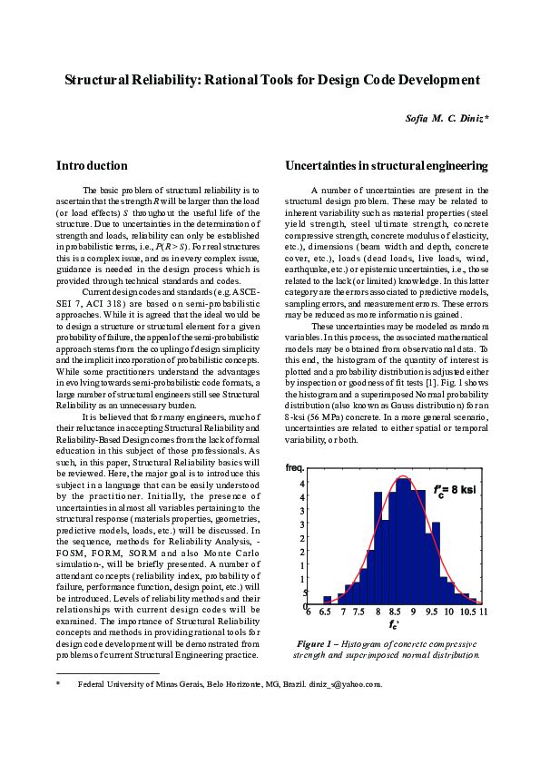 (PDF) Structural Reliability: Rational Tools for Design Code Development
