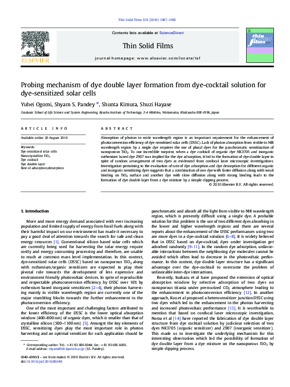 (PDF) Probing mechanism of dye double layer formation from dye-cocktail ...