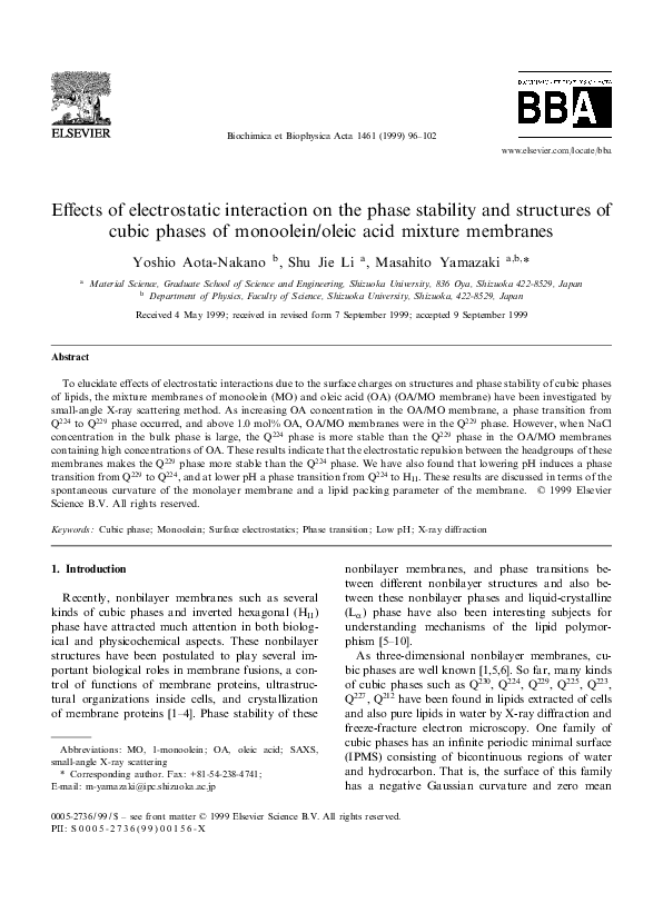 (PDF) Effects of electrostatic interaction on the phase stability and ...