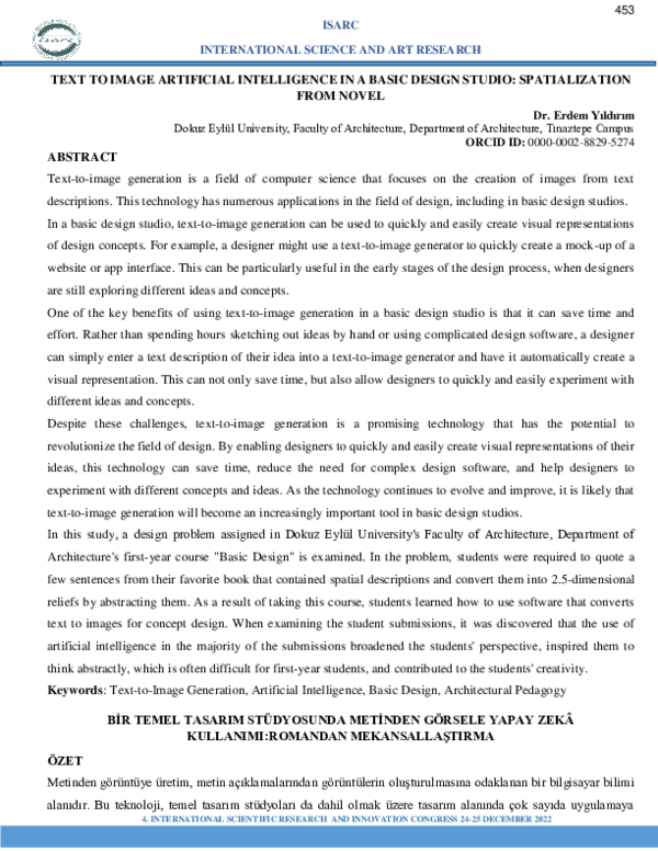 (PDF) Text To Image Artificial Intelligence In A Basic Design Studio ...