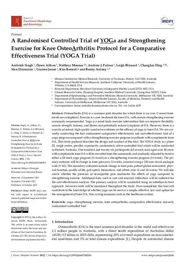 (PDF) A Randomised Controlled Trial of YOGa and Strengthening Exercise ...