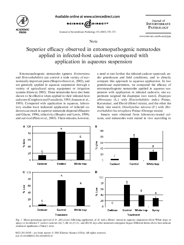 (PDF) Superior efficacy observed in entomopathogenic nematodes applied ...