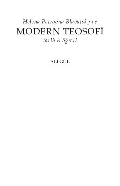 (PDF) Helena Petrovna Blavatsky ve Modern Teosofi