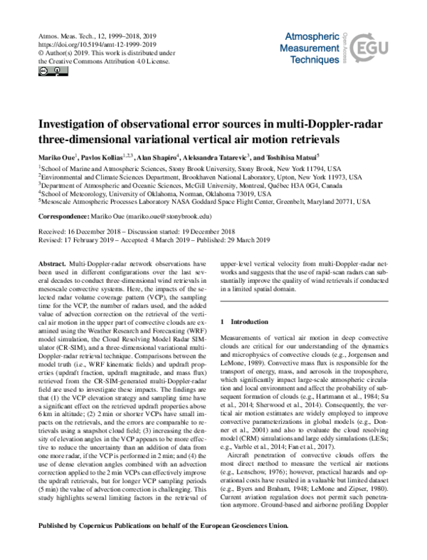(PDF) Investigation of observational error sources in multi-Doppler-radar three-dimensional ...