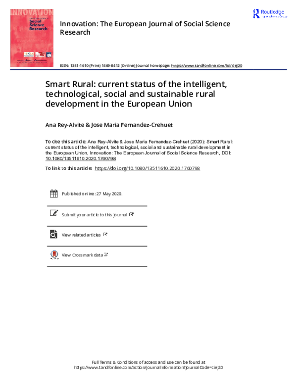 (PDF) Smart Rural: current status of the intelligent, technological ...