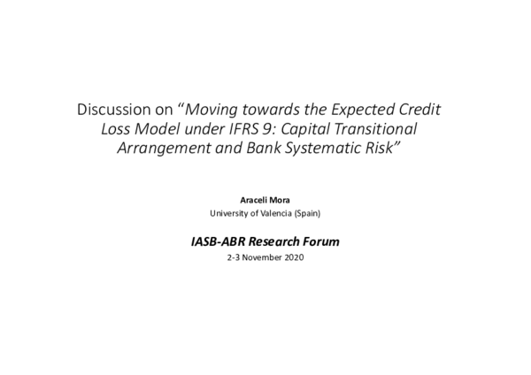 (PDF) Discussion of ‘Moving toward the expected credit loss model under IFRS 9: Capital ...