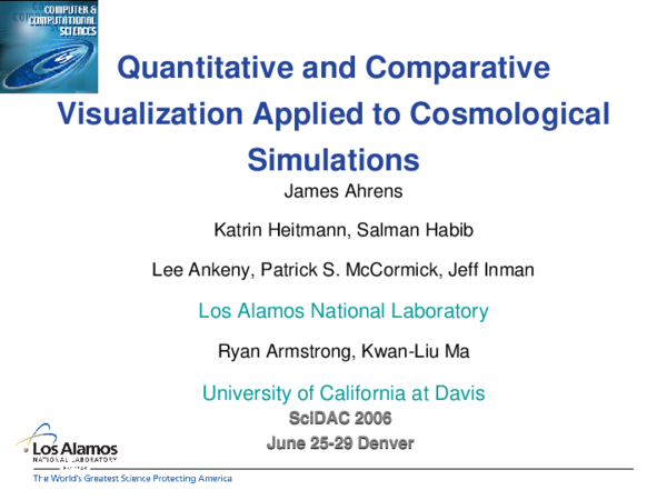 (PDF) Quantitative and comparative visualization applied to cosmological simulations