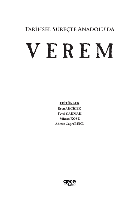 (PDF) Tarihsel Süreçte Anadolu'da Verem