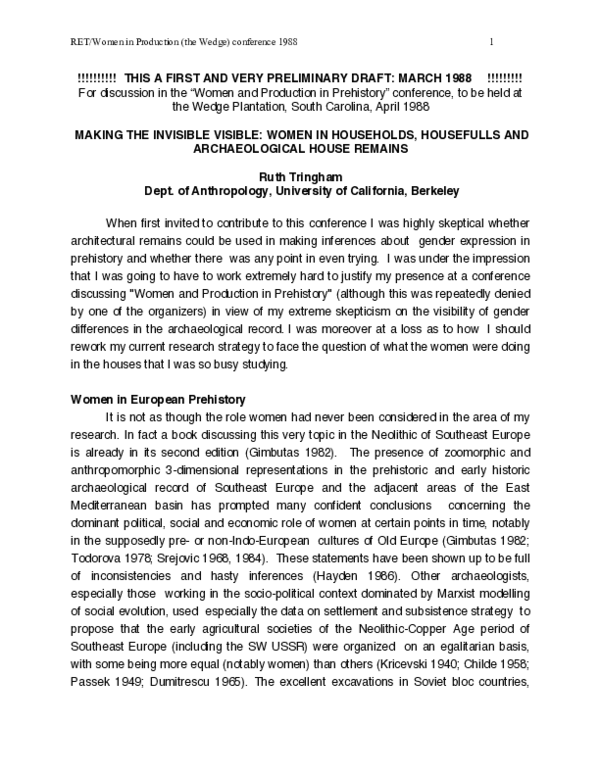 (PDF) Making the Invisible Visible: Women in Households, Housefulls ...