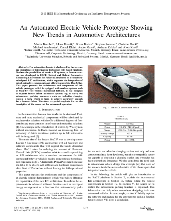 (PDF) An Automated Electric Vehicle Prototype Showing New Trends in ...
