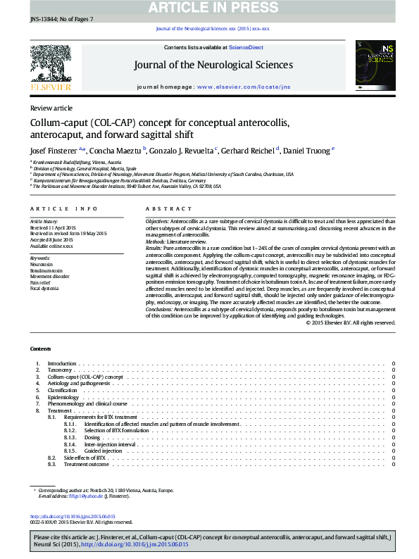 (PDF) Collum-caput (COL-CAP) concept for conceptual anterocollis ...
