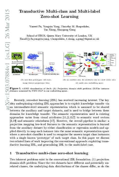 (PDF) Transductive Multi-class and Multi-label Zero-shot Learning