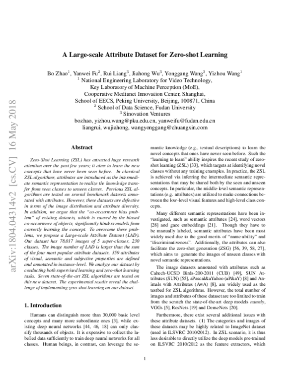 (PDF) A Large-Scale Attribute Dataset for Zero-Shot Learning