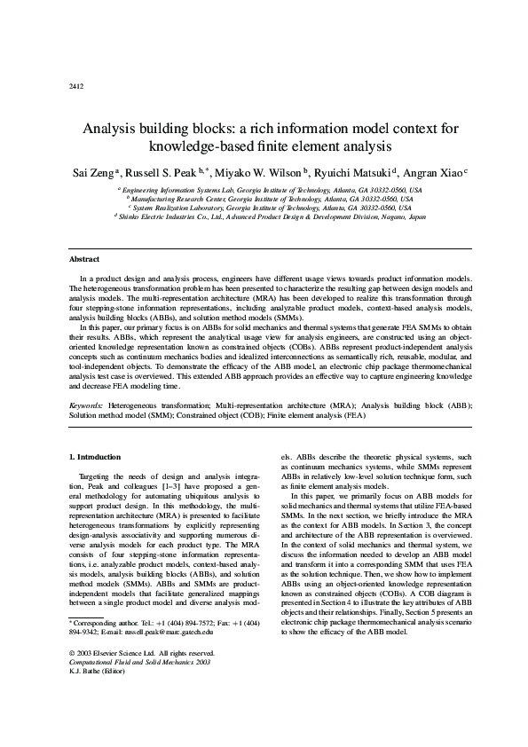 (PDF) Analysis building blocks