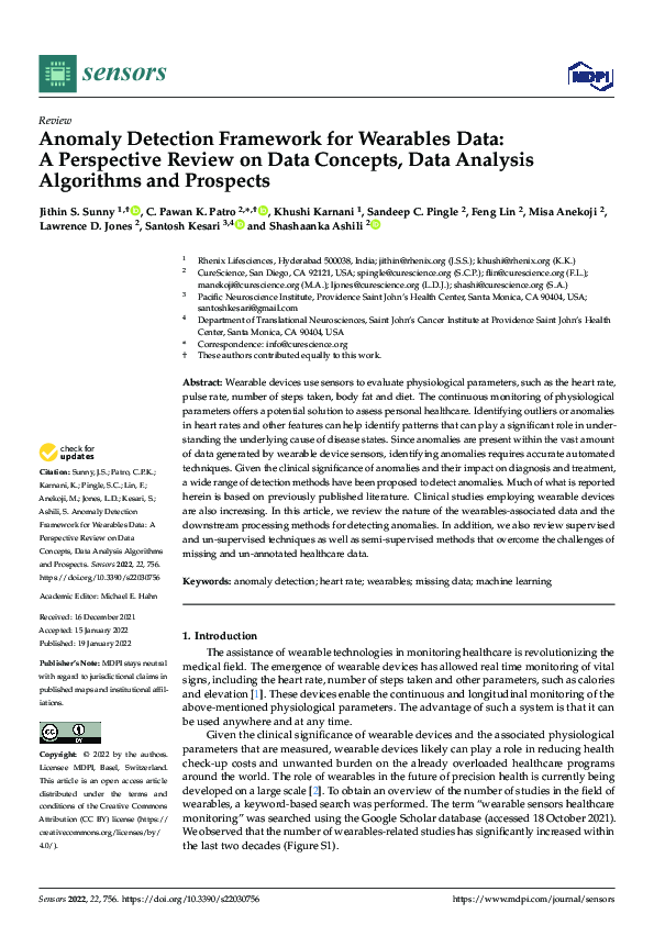 (PDF) Anomaly Detection Framework for Wearables Data: A Perspective Review on Data Concepts ...