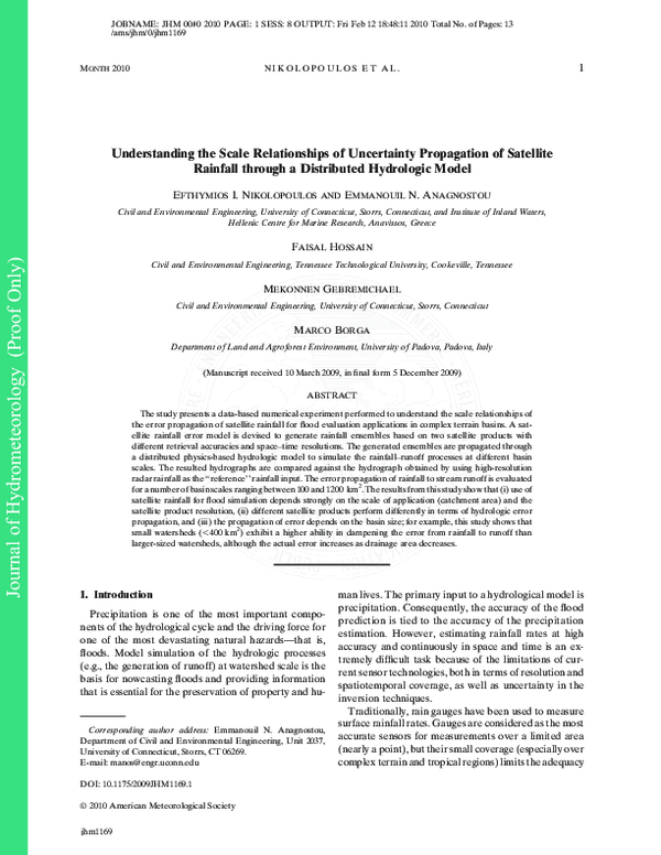 (PDF) Understanding the Scale Relationships of Uncertainty Propagation ...