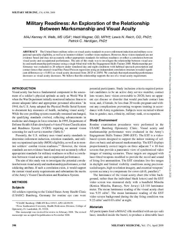 (PDF) Military Readiness: An Exploration of the Relationship Between ...