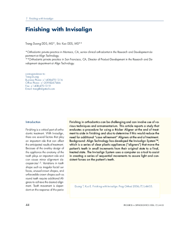 (PDF) Finishing with invisalign