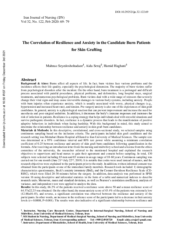 (PDF) The Correlation of Resilience and Anxiety in the Candidate Burn ...