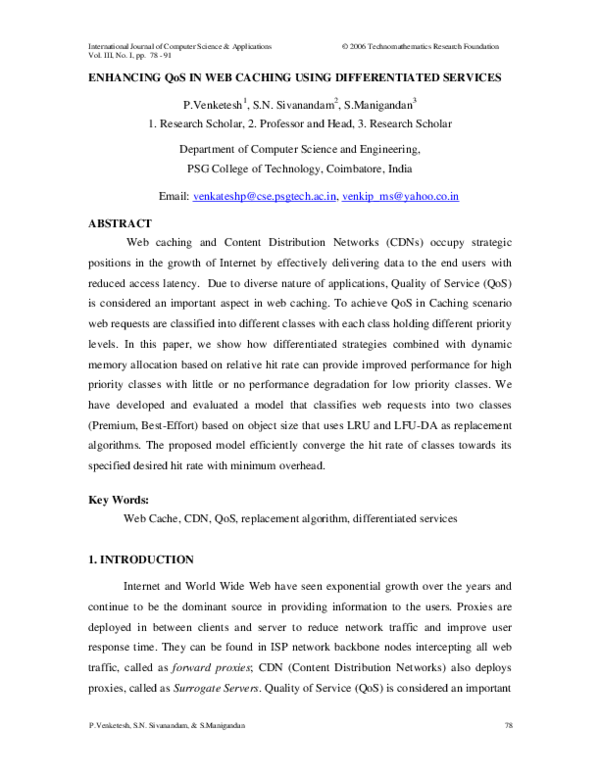 (PDF) Performance Comparison of Different Cache-Replacement Policies for Video Distribution in CDN