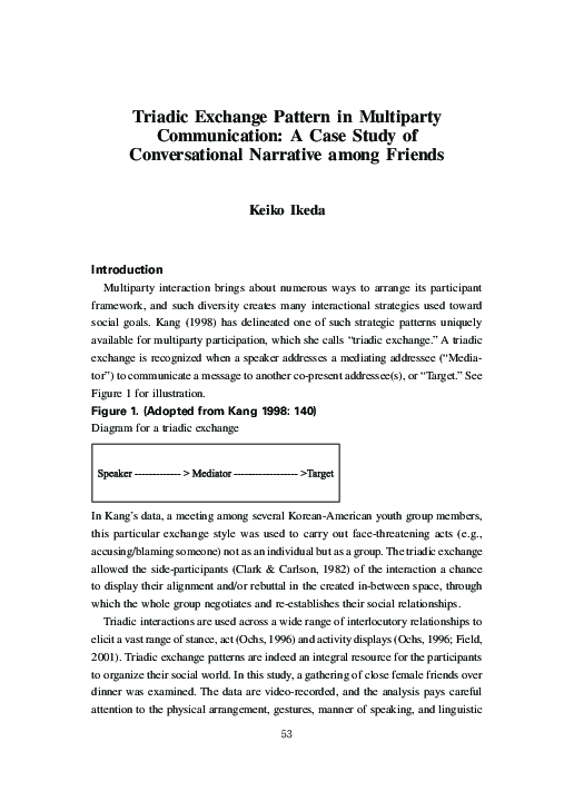 (PDF) Triadic exchange pattern in multiparty communication: a case ...