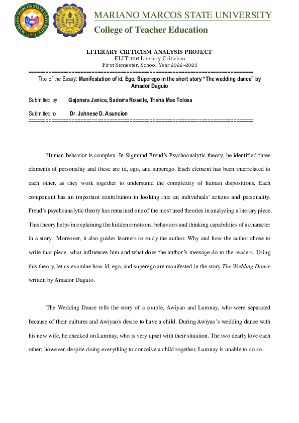 College of Teacher Education MARIANO MARCOS STATE UNIVERSITY