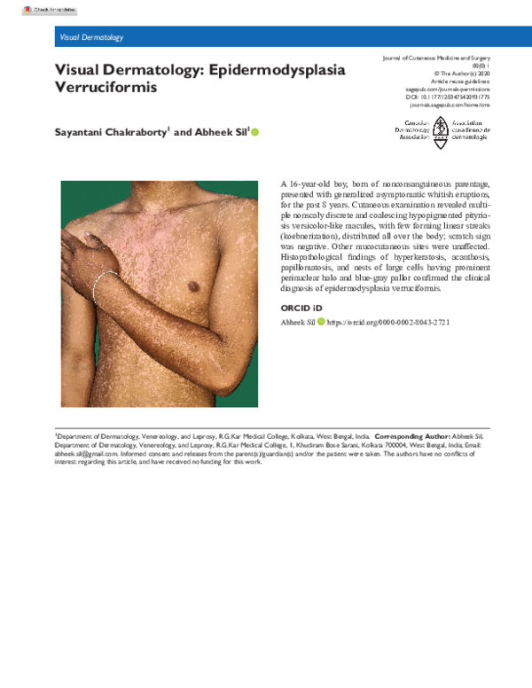 (PDF) Visual Dermatology: Epidermodysplasia Verruciformis