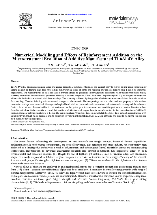 (PDF) Numerical Modelling and Effects of Reinforcement Addition on the Microstructural Evolution ...