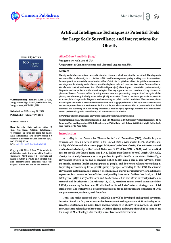 (PDF) Artificial Intelligence Techniques as Potential Tools for Large Scale Surveillance and ...