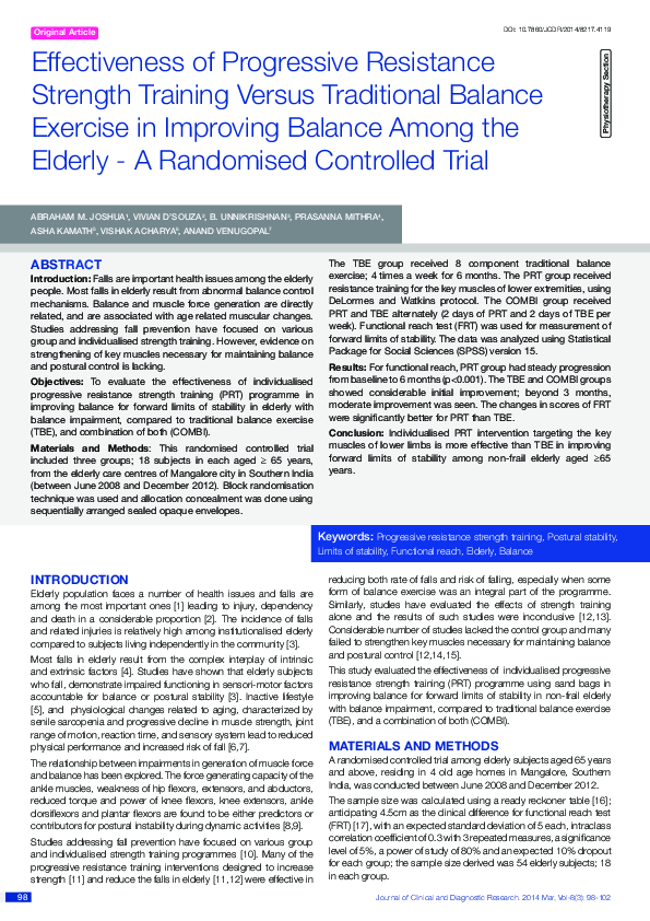 (PDF) Effectiveness of progressive resistance strength training versus ...