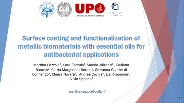 (PDF) Surface Coating and functionalization of Metallic Biomaterials with Essential Oils for ...