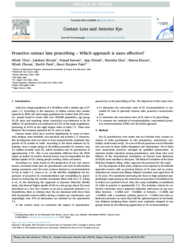 (PDF) Proactive contact lens prescribing – Which approach is more ...