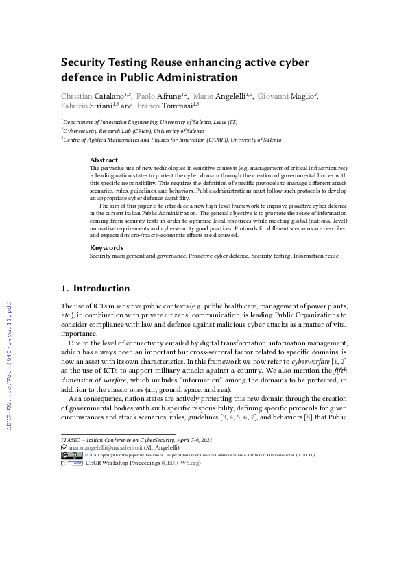 (PDF) Security Testing Reuse Enhancing Active Cyber Defence in Public ...