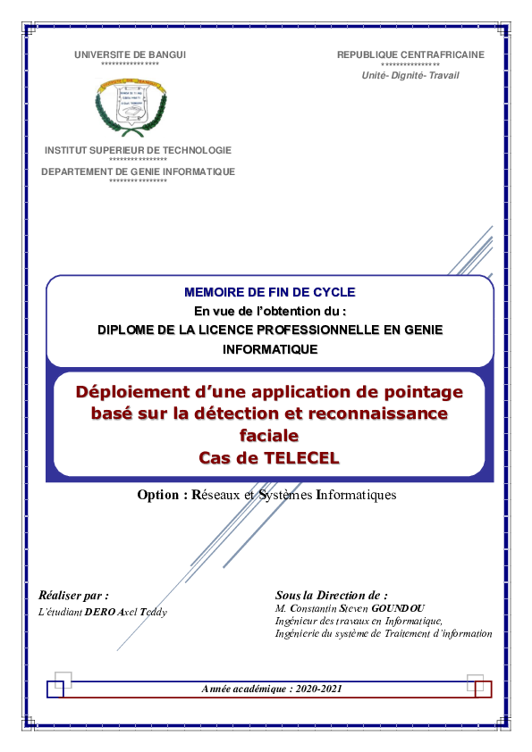 (PDF) Mémoire de fin cycle