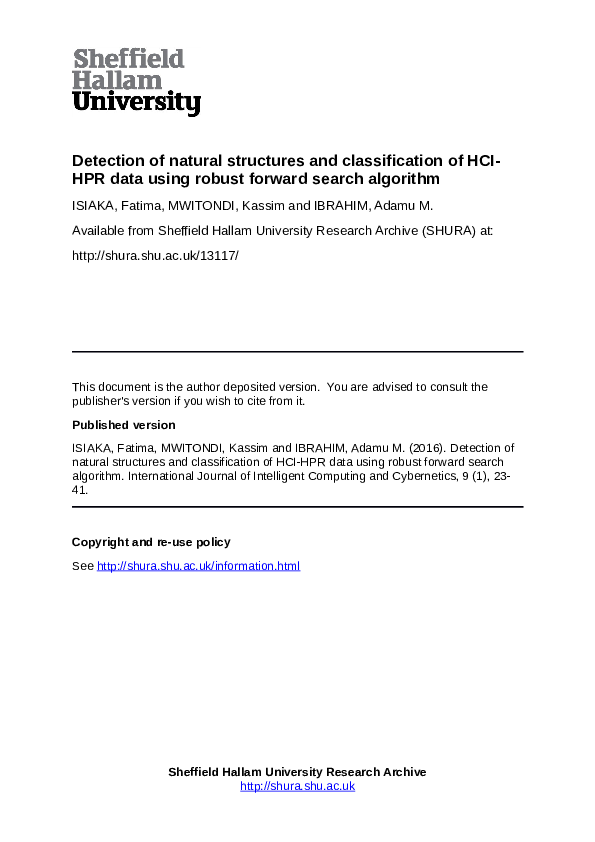 (PDF) Detection of natural structures and classification of HCI-HPR ...