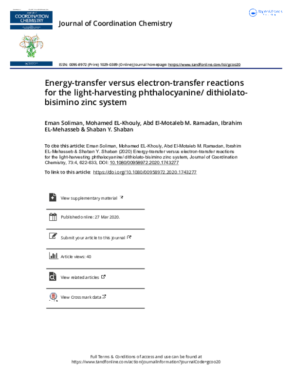 (PDF) Energy-transfer versus electron-transfer reactions for the light ...