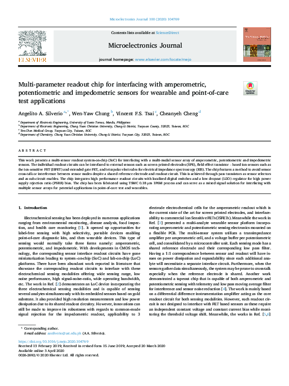 (PDF) Multi-parameter readout chip for interfacing with amperometric ...