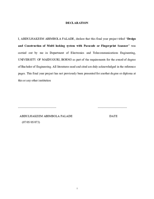 (DOC) Design and Construction of Multi locking system with Passcode or ...