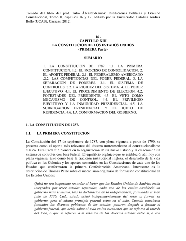 Pdf La Constitucion De Los Estados Unidos