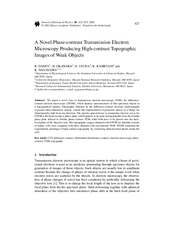 (PDF) A Novel Phase-contrast Transmission Electron Microscopy Producing ...