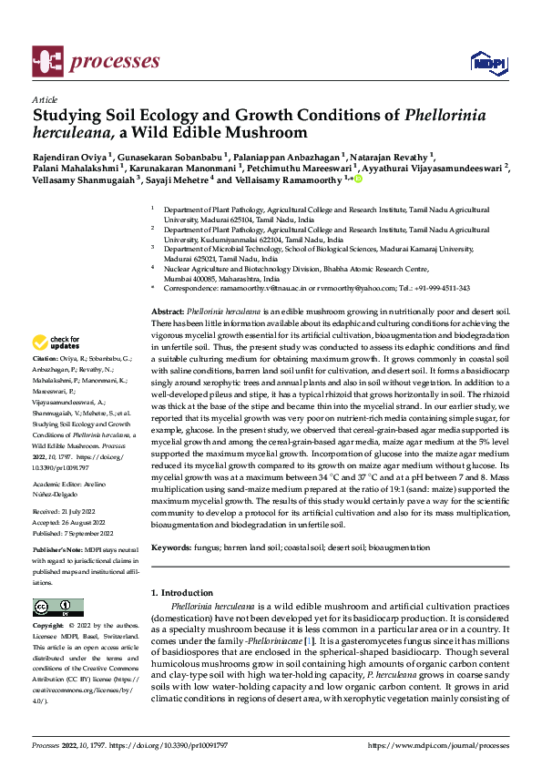 (PDF) Studying Soil Ecology and Growth Conditions of Phellorinia ...