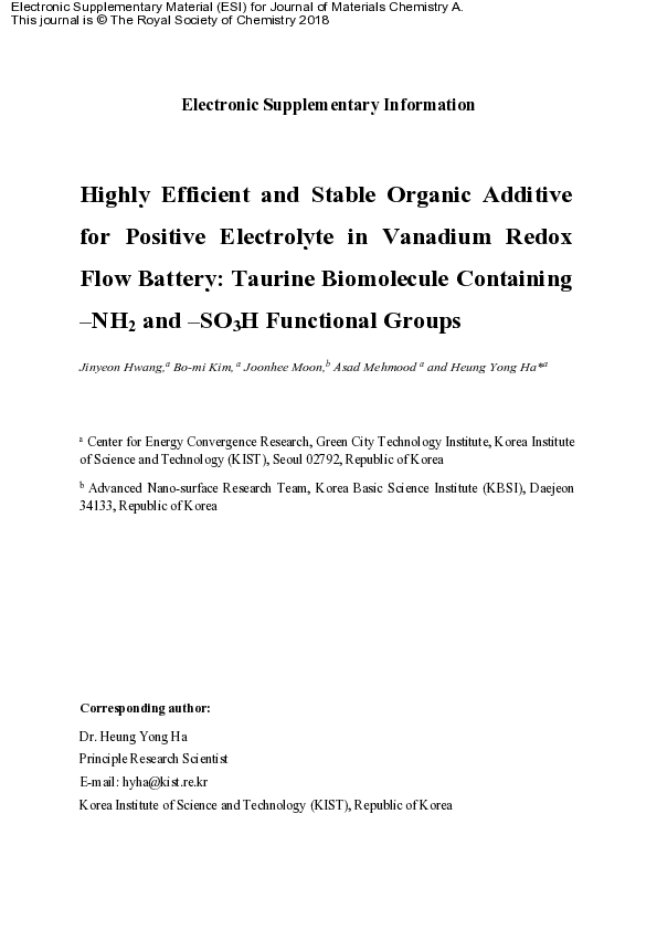 (PDF) A highly efficient and stable organic additive for the positive ...