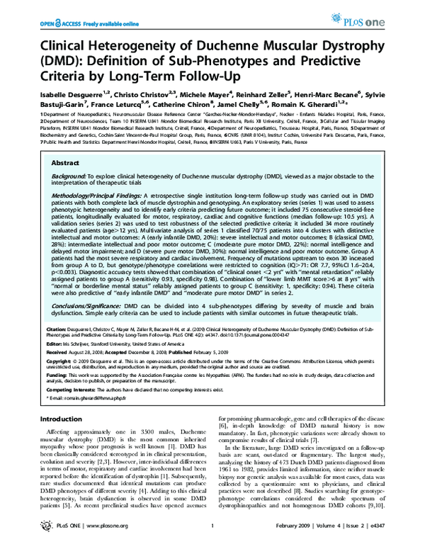 (PDF) Clinical Heterogeneity of Duchenne Muscular Dystrophy (DMD ...