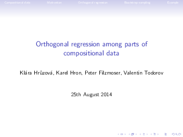 (PDF) Orthogonal regression among parts of compositional data