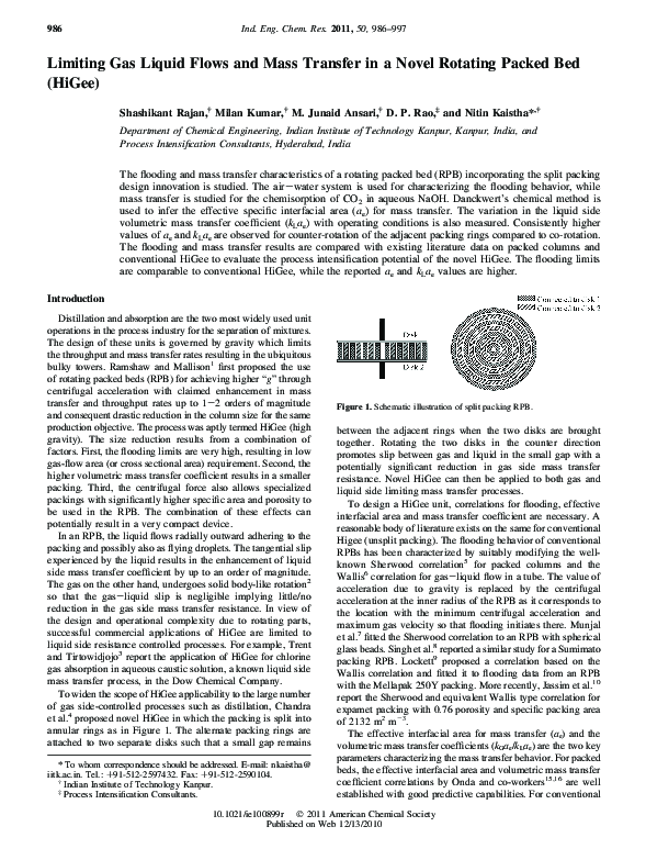 (PDF) Limiting Gas Liquid Flows and Mass Transfer in a Novel Rotating ...